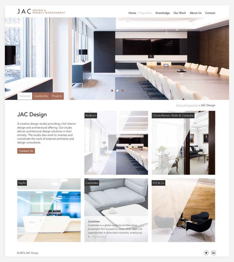 JAC | Image-led Web Design | Web Design Surrey